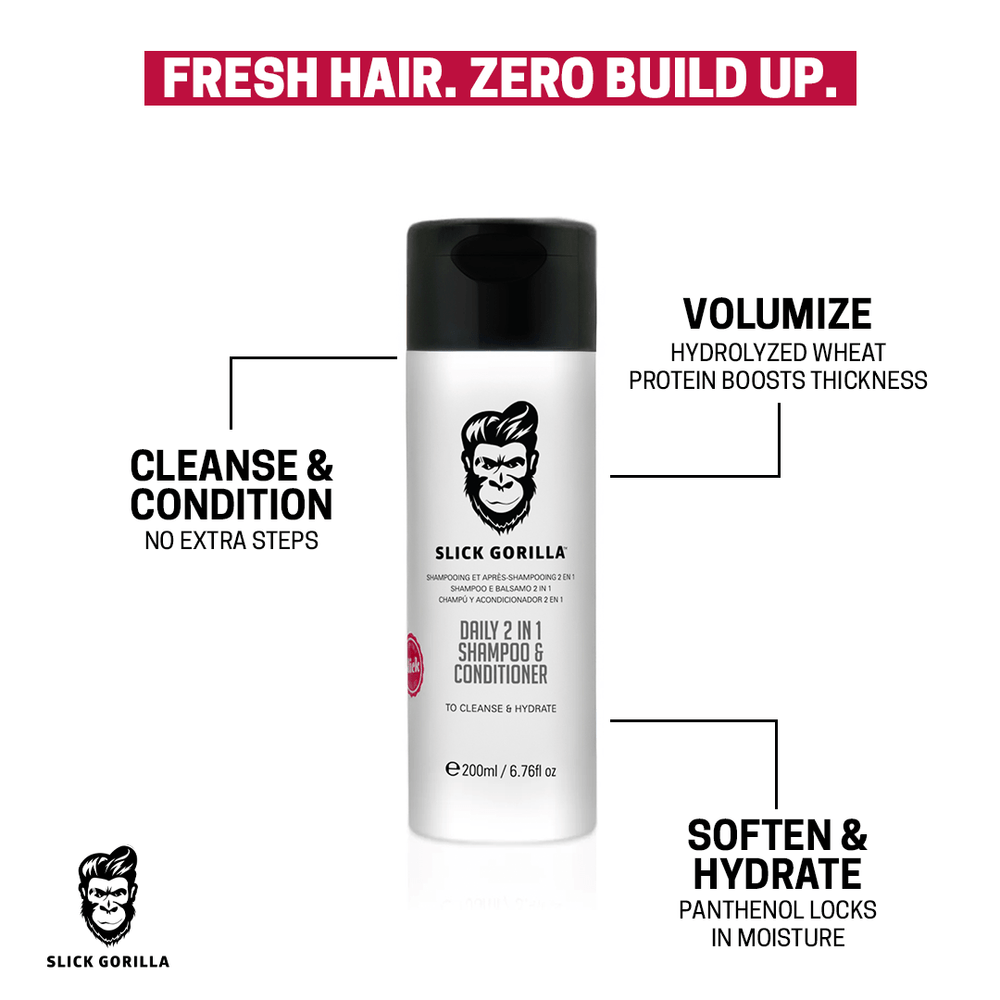 2 in 1 Shampoo & Conditioner | Shampoo Conditioner for Men | Slick Gorilla